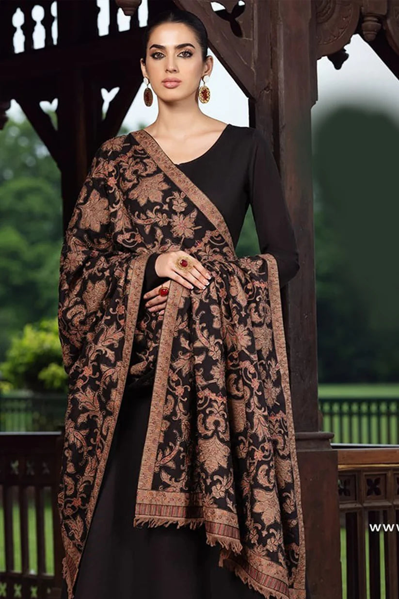MP880-WINTER Dhanak Suit with Heavy Embroidered Dhanak Shawl – Maliha.pk